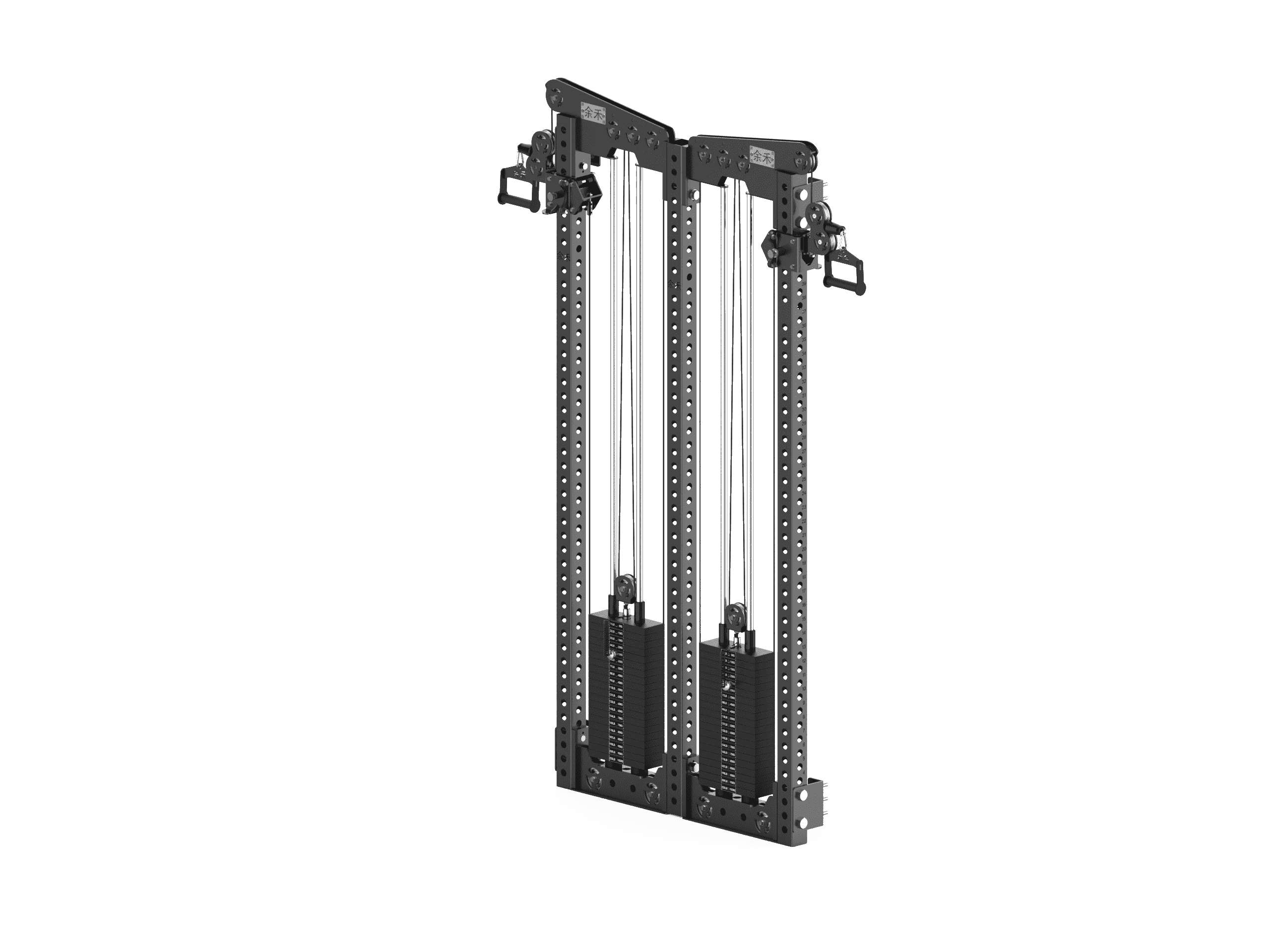 YHGL-7006 Wall Fixed Double Counterweight Flyer - yhfitness